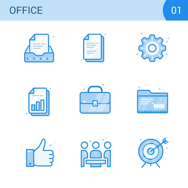 Streamlined Office Icons: Minimalist Symbols for Productivity | Jiffy ...