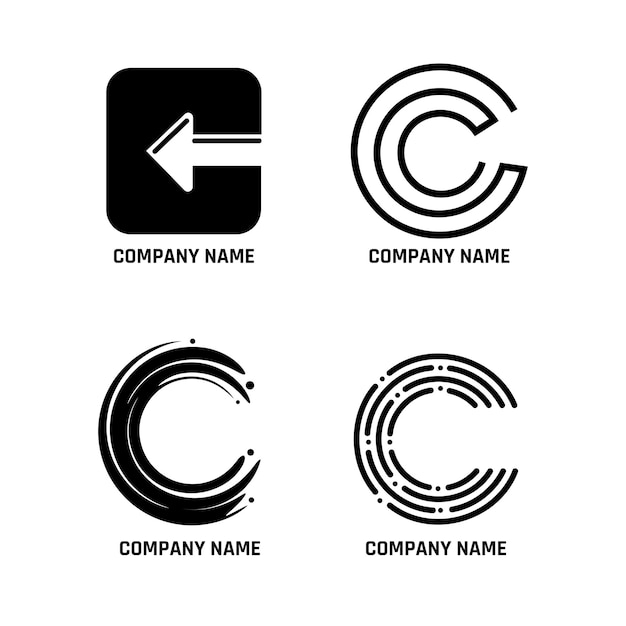 Minimalist Monogram Logos with Geometric Shapes and Curves | Jiffy Designs