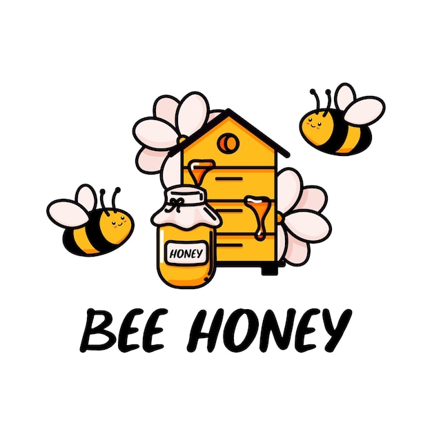 Charming Bee Hive and Buzzing Bees with Honey Pot | Jiffy Designs