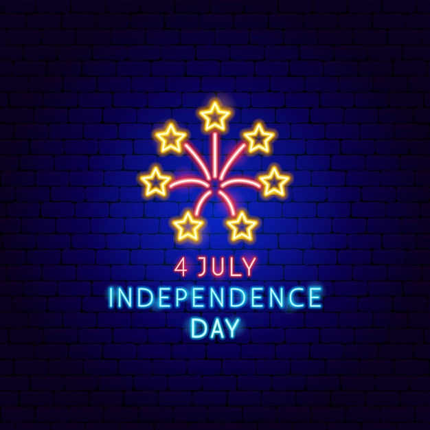 Vibrant Neon Stars Celebrate Independence Day | Jiffy Designs