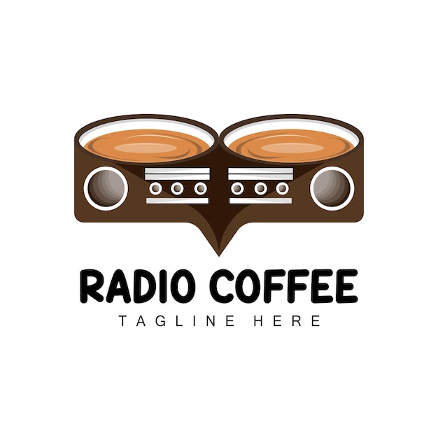 Retro-Inspired Radio Coffee Logo with Sleek Design | Jiffy Designs