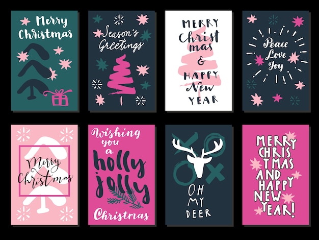 Festive Holiday Graphics Collection with Diverse Christmas Designs ...