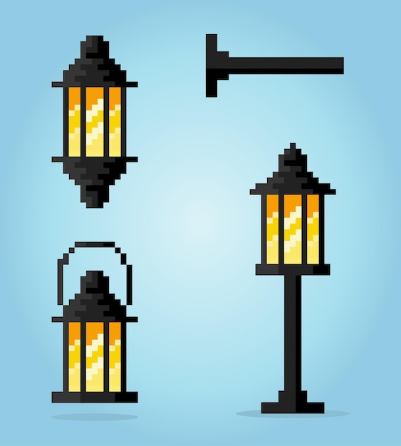 Vibrant Pixel Art Lantern Collection for Versatile Designs | Jiffy Designs