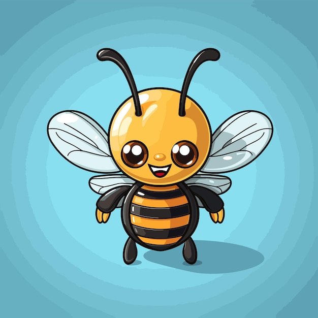 Cheerful Cartoon Bee with Friendly Smile | Jiffy Designs