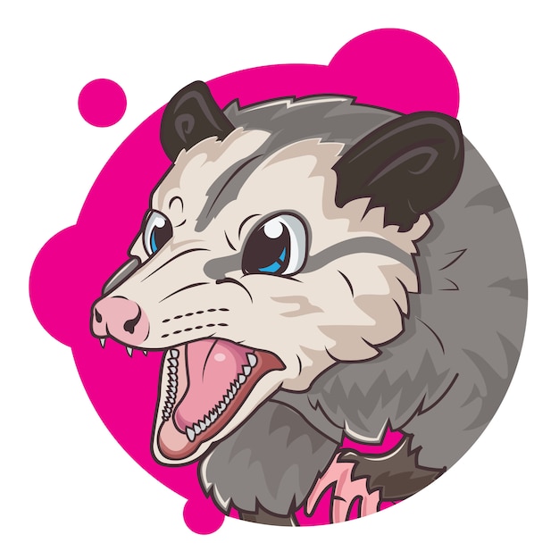 Ferocious Furry Feline: A Vibrant Cartoon Creature Portrait | Jiffy Designs