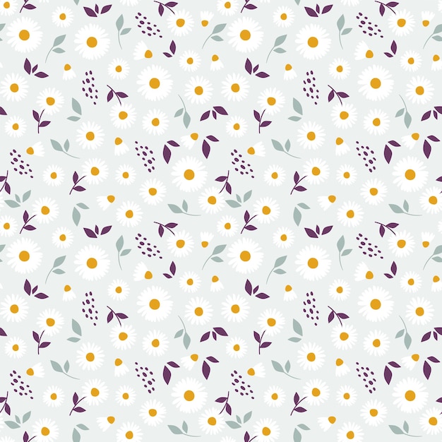 Delightful Floral Pattern with Vibrant Blooms and Leaves | Jiffy Designs