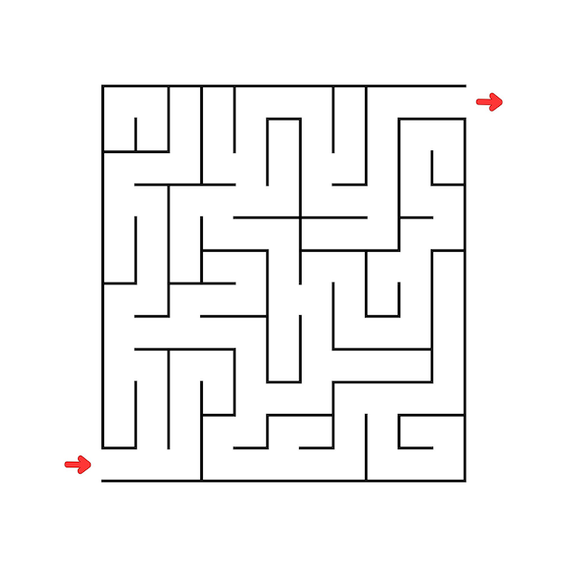 Intricate Geometric Maze with Directional Arrows | Jiffy Designs