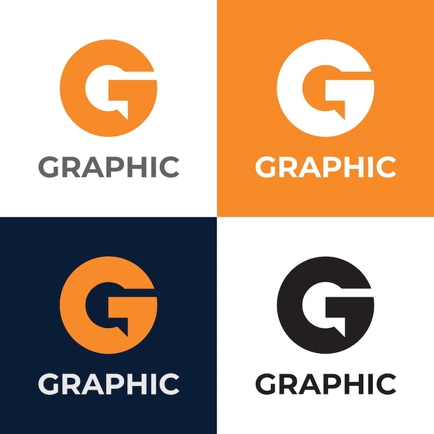 Vibrant Graphic G Symbols in Contrasting Color Schemes | Jiffy Designs