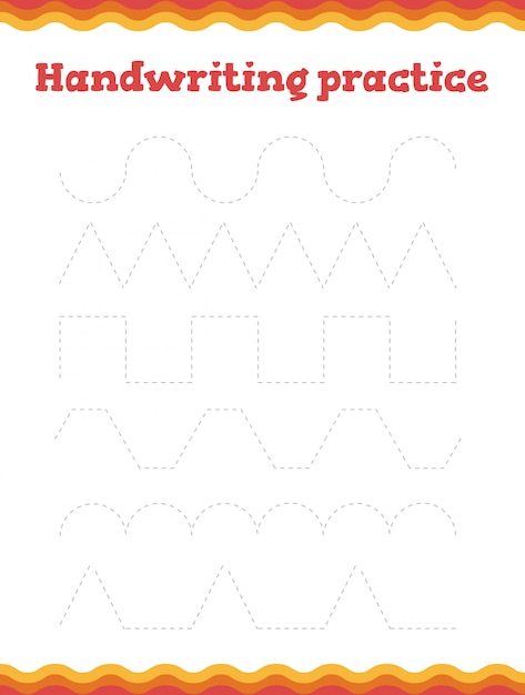 Engaging Handwriting Practice Sheet with Vibrant Zigzag Border | Jiffy ...