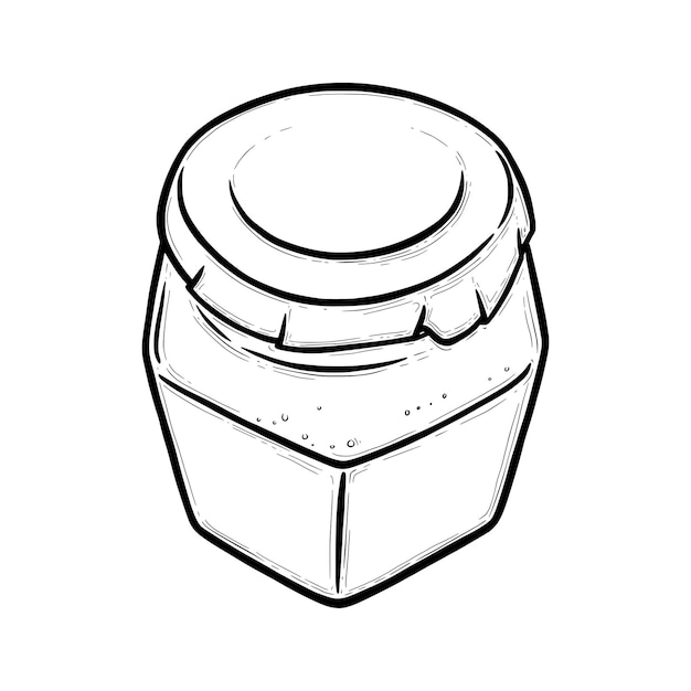 Whimsical Hexagonal Glass Jar with Lid and Textured Surface | Jiffy Designs