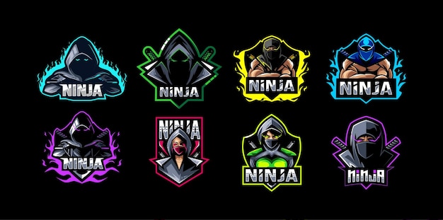 Vibrant Ninja Emblem Collection with Diverse Warrior Designs | Jiffy ...