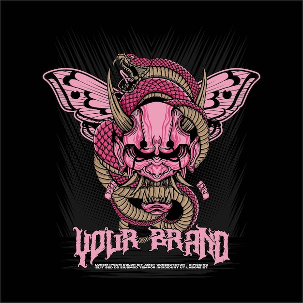 Ferocious Winged Creature in Vibrant Pink and Gold | Jiffy Designs