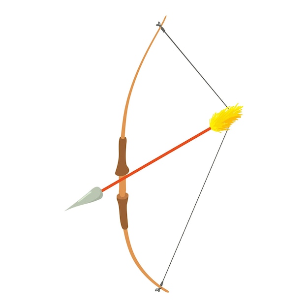 Stylized Archery Bow with Vibrant Yellow Arrow | Jiffy Designs
