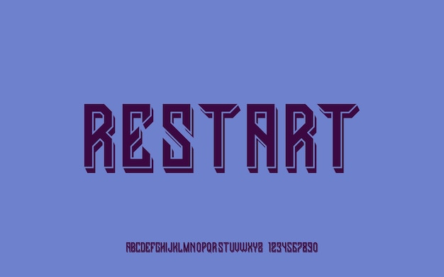 Retro-inspired Typographic Restart Text with Glitch Effect | Jiffy Designs