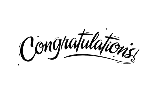 Elegant Calligraphic Congratulations in Flowing Cursive Script | Jiffy ...