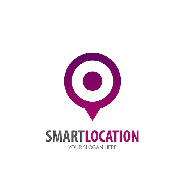 Vibrant Purple Pinpoint Logo for Smart Location Services | Jiffy Designs
