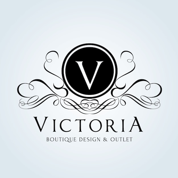 Elegant Monogram Design for Victoria's Boutique | Jiffy Designs