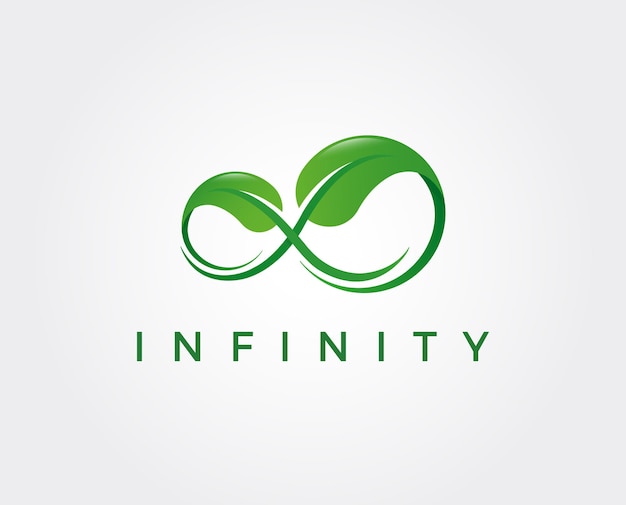 Endless Green Infinity Symbol with Organic Leaf Shapes | Jiffy Designs