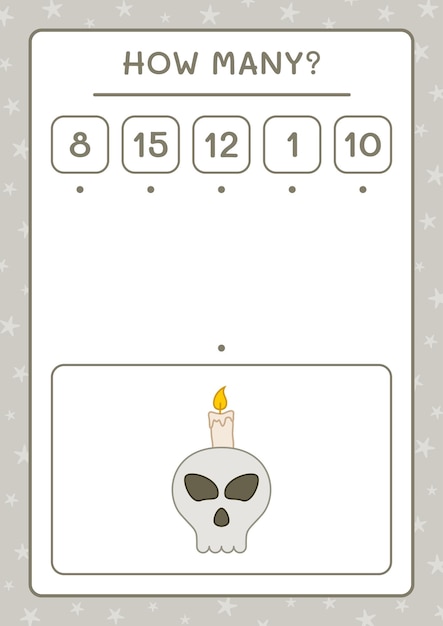 Spooky Skull Counting Puzzle: How Many Candles? | Jiffy Designs