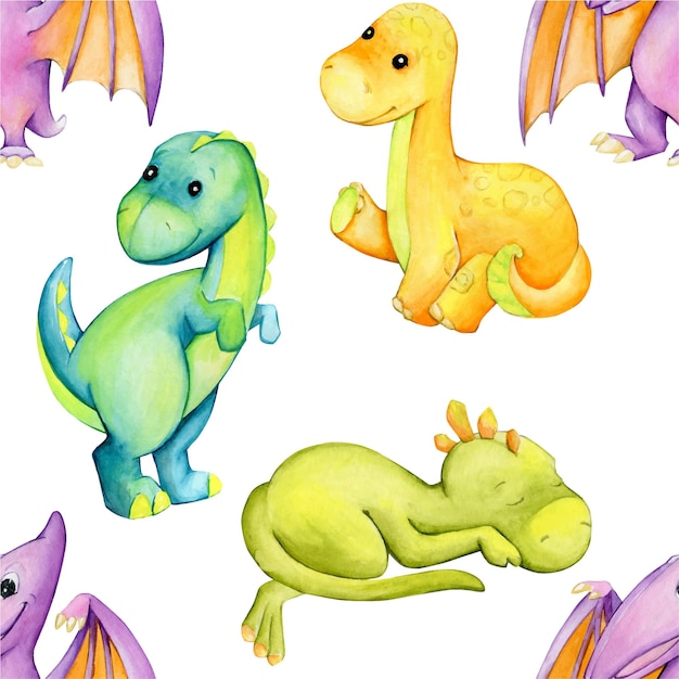 Colorful Cartoon Dinosaur Companions | Jiffy Designs