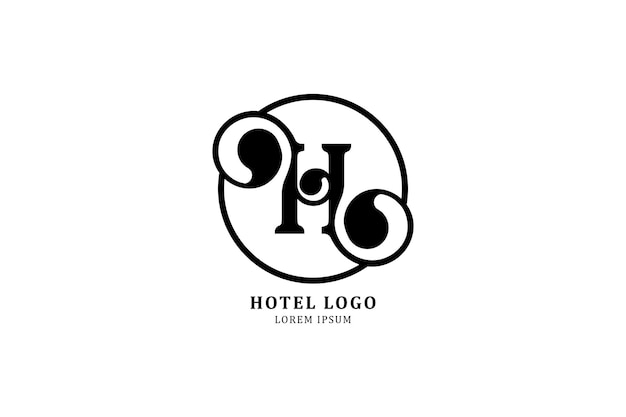 Elegant Monogram Hotel Insignia with Stylized Initials | Jiffy Designs