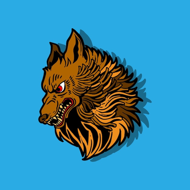 Fierce and Fiery Feline: A Growling Wolf's Dramatic Portrait | Jiffy ...