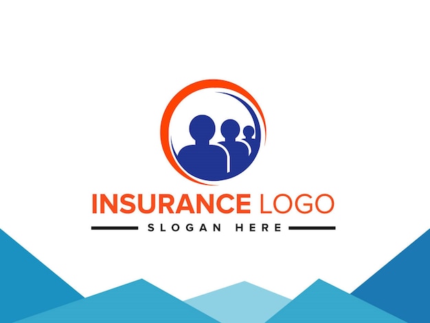 Vibrant Insurance Logo with Family Silhouette and Slogan | Jiffy Designs