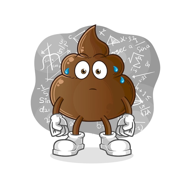 Quirky Cartoon Poop Character Surrounded by Math Symbols | Jiffy Designs