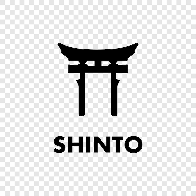 Minimalist Silhouette of Traditional Japanese Shinto Gate | Jiffy Designs