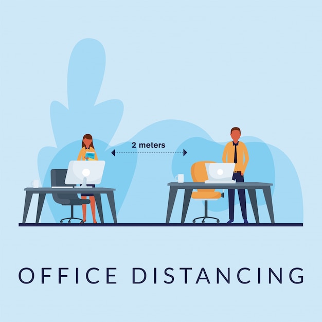 Maintaining Safe Distance in Office Spaces | Jiffy Designs