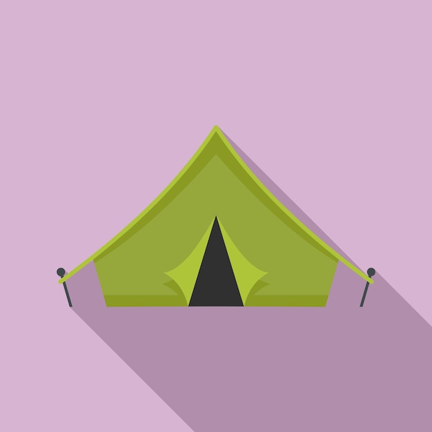 Vibrant Green Camping Tent on Soft Lavender Background | Jiffy Designs