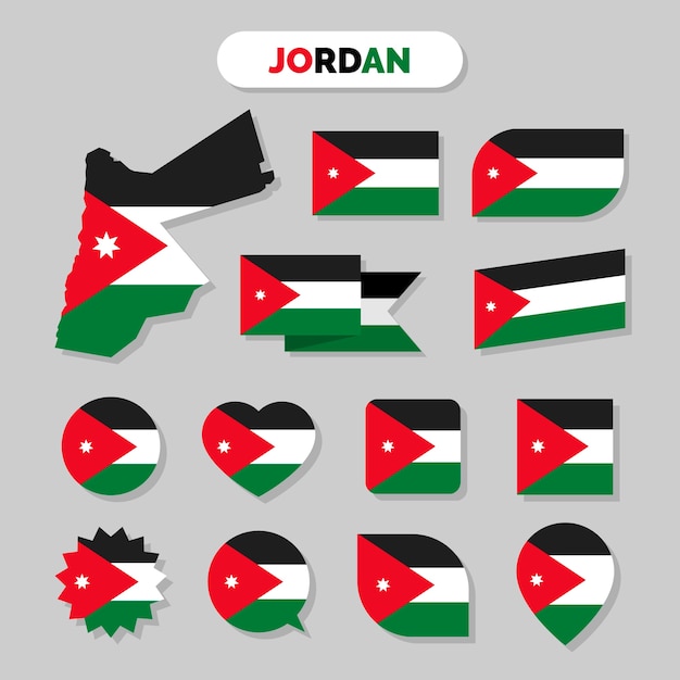 Vibrant Collection of Jordanian Flags, Symbols, and Silhouettes | Jiffy ...