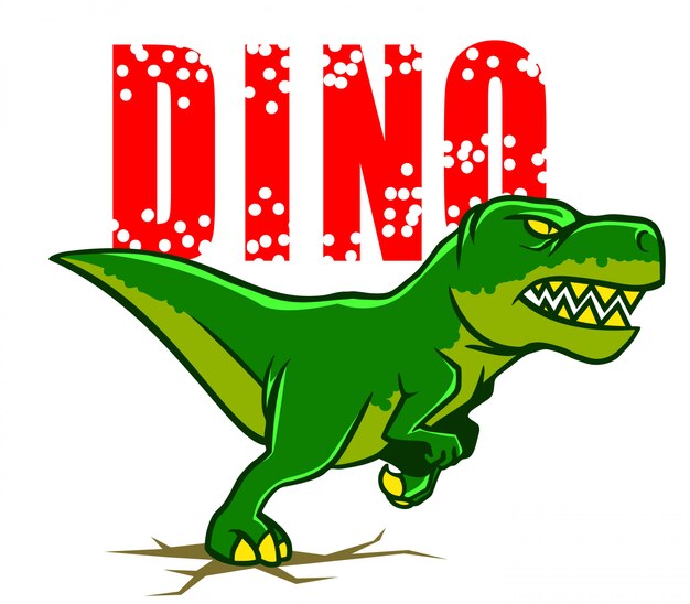 Playful Dino Text Design with Polka Dot Pattern | Jiffy Designs