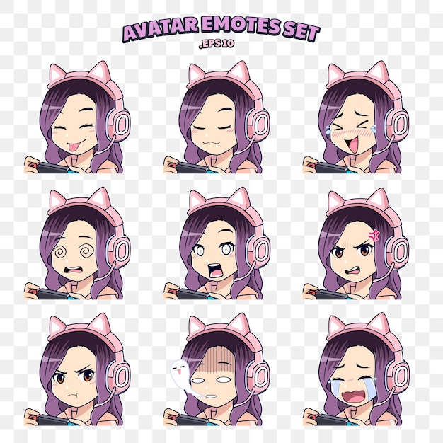 Vibrant Avatar Emotes Featuring Diverse Facial Expressions | Jiffy Designs