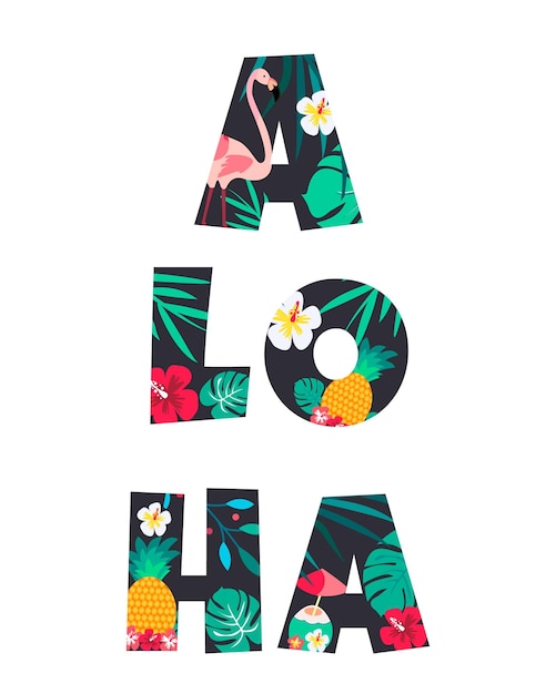 Vibrant Tropical Floral Alphabet Letters A, O, and A | Jiffy Designs