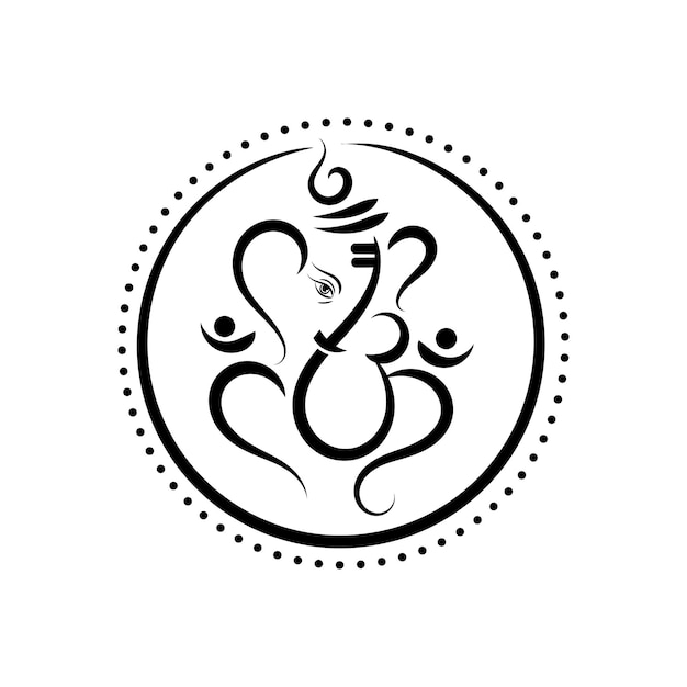 Intricate Ganesha Icon with Ornate Circular Motif | Jiffy Designs