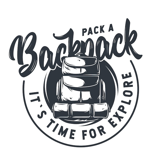 Rugged Backpack Design with Inspiring Slogan | Jiffy Designs