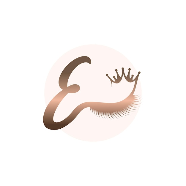 Elegant Cursive Letter E with Regal Crown Embellishment | Jiffy Designs
