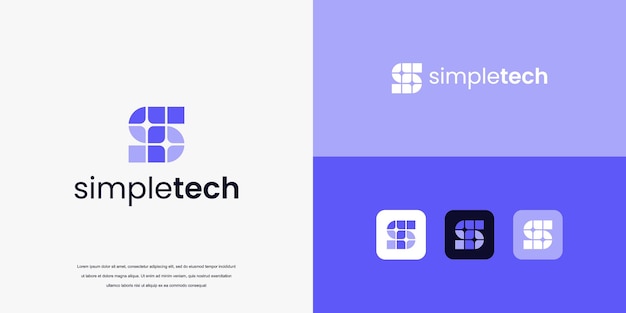 Elegant and Minimalist Simpletech Brand Logo Design | Jiffy Designs