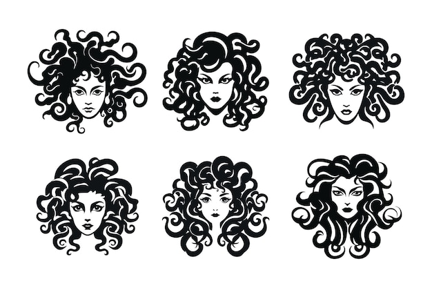 Captivating Medusa Portraits: Mythical Beauties with Flowing Locks ...