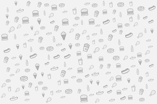 Diverse Collection of Delectable Fast Food Icons and Symbols | Jiffy ...
