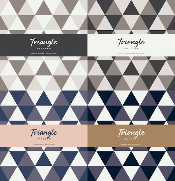 Geometric Mosaic of Interlocking Triangles in Muted Tones | Jiffy Designs
