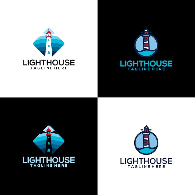 Diverse Lighthouse Logo Collection with Vibrant Designs | Jiffy Designs