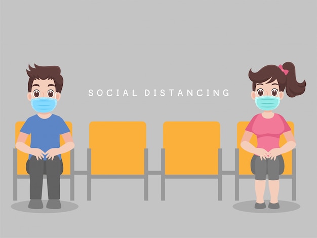 Maintaining Safe Distance: Cartoon Characters Practicing Social ...