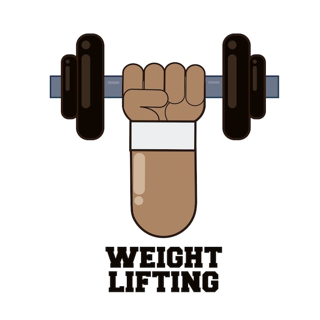 Minimalist Weight Lifting Illustration with Dumbbell and Text | Jiffy ...