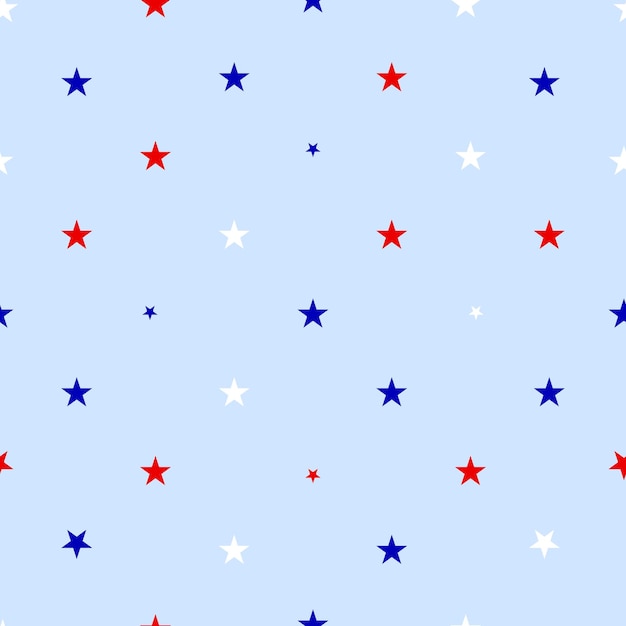 Vibrant Star-Spangled Pattern on Light Blue Background | Jiffy Designs