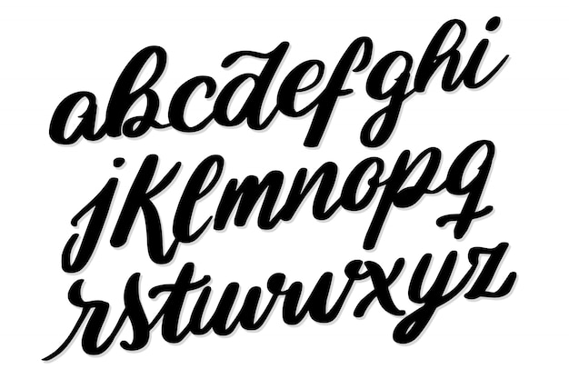 Elegant Cursive Calligraphy Alphabet in Flowing Black Script | Jiffy ...
