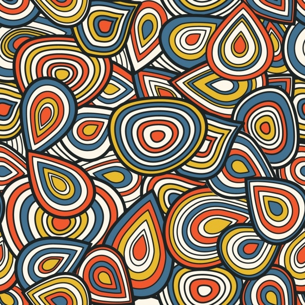 Vibrant Retro Teardrop Pattern | Jiffy Designs