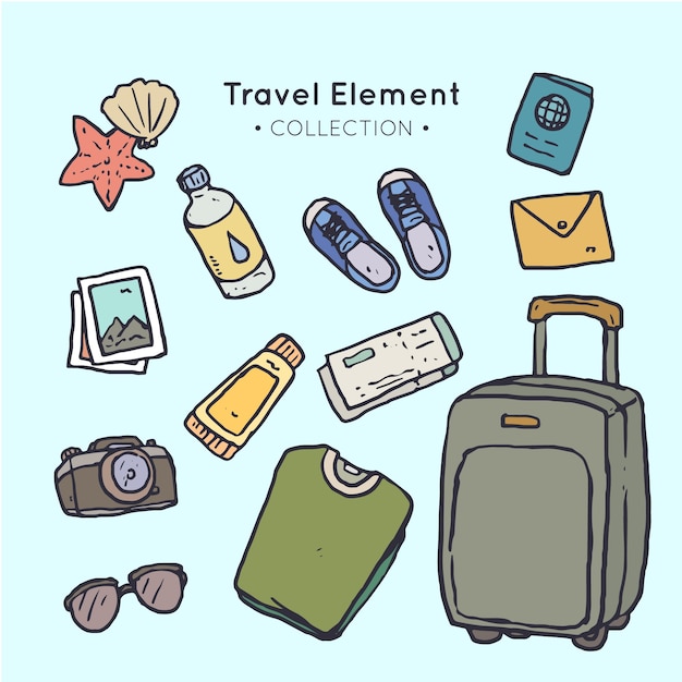Vibrant Travel-Inspired Collection of Iconic Elements | Jiffy Designs