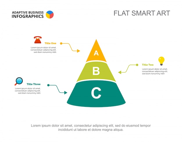Flat Smart Art Pyramid Infographic with Labeled Sections | Jiffy Designs